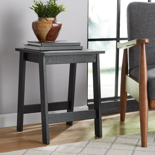 Mainstays Small Square Wood Side Table, Black Finish - Walmart.com