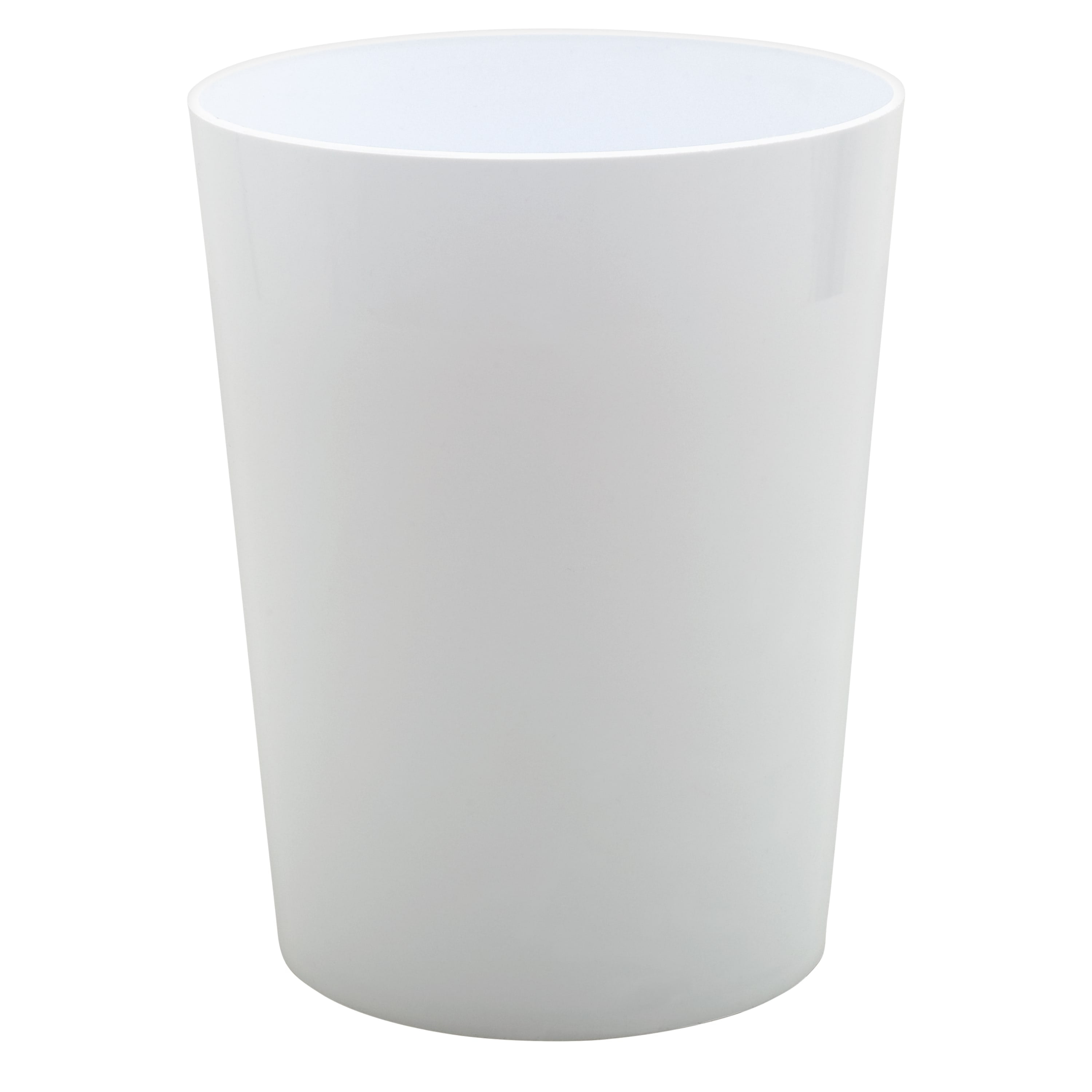 Mainstays Smart Accessories 1.55 Gallon Waste Basket, Arctic White ...