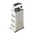 Mainstays Soft Grip Stainless Steel Grater 9" 4 Sided Silver - Walmart.com