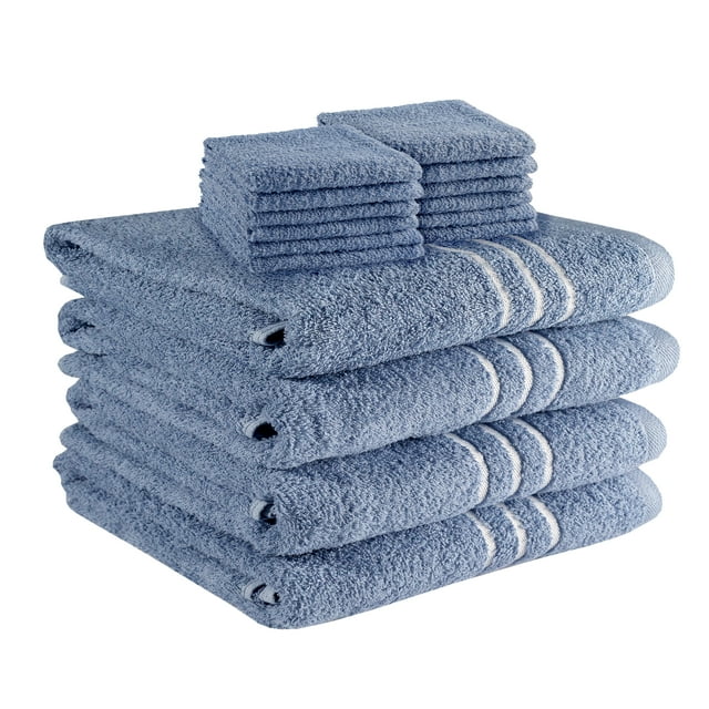 Mainstays Soft & Plush Touch 14 Piece Cotton-Recycled Polyester Bath ...