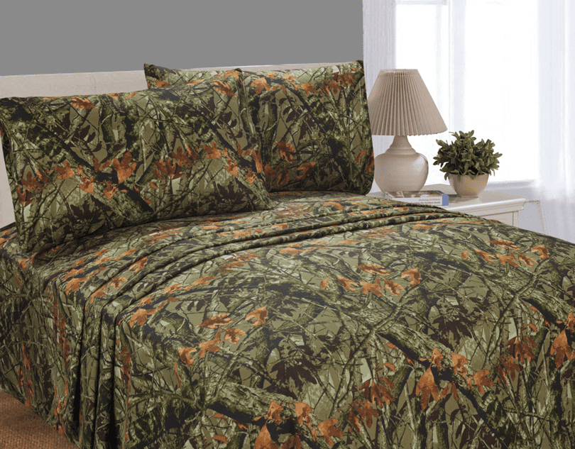 Mainstays Soft Wrinkle Resistant Microfiber King Camo Sheet Set ...