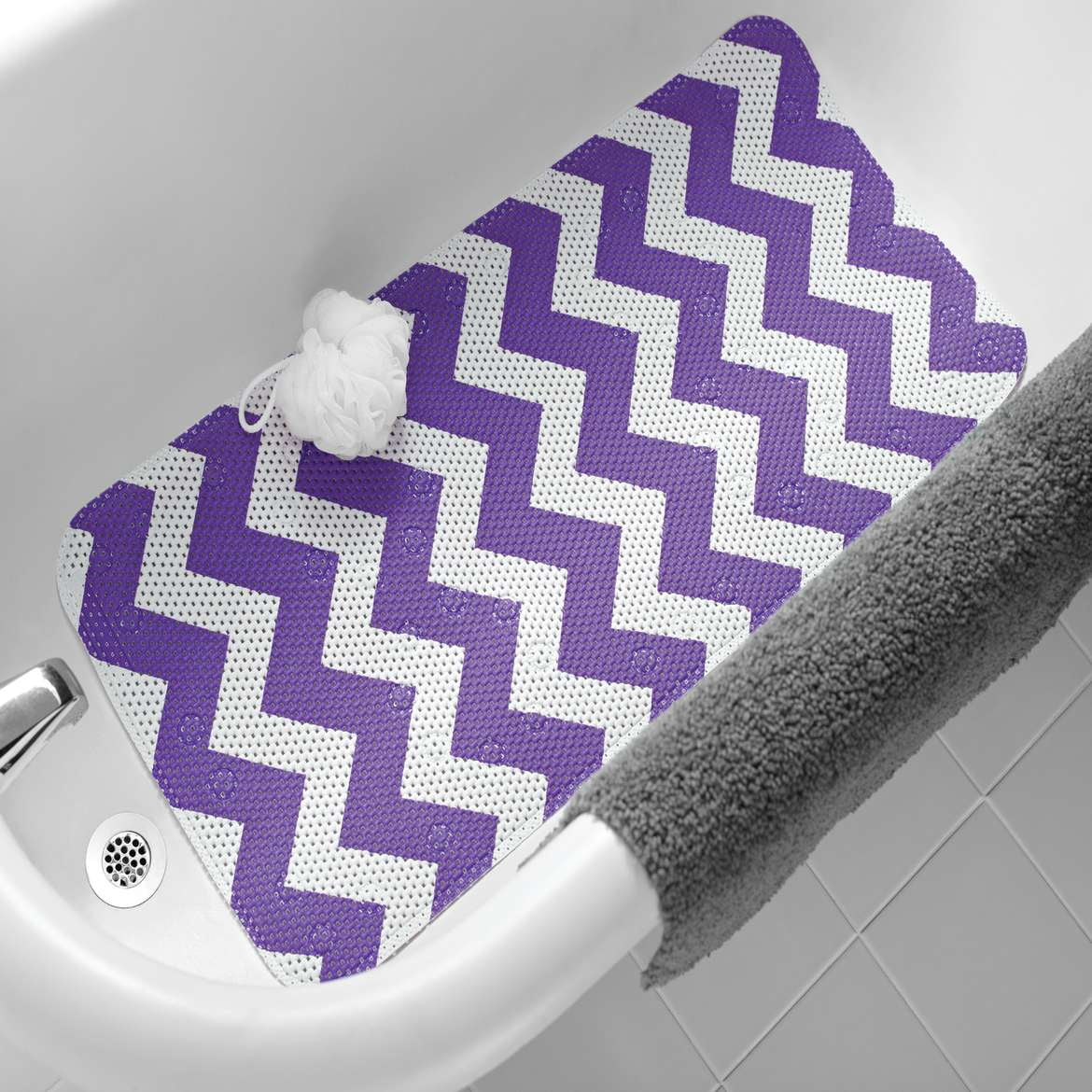 Mainstays Softex 17 x 36 Chevron Bath Mat - Machine Washable - Walmart.com