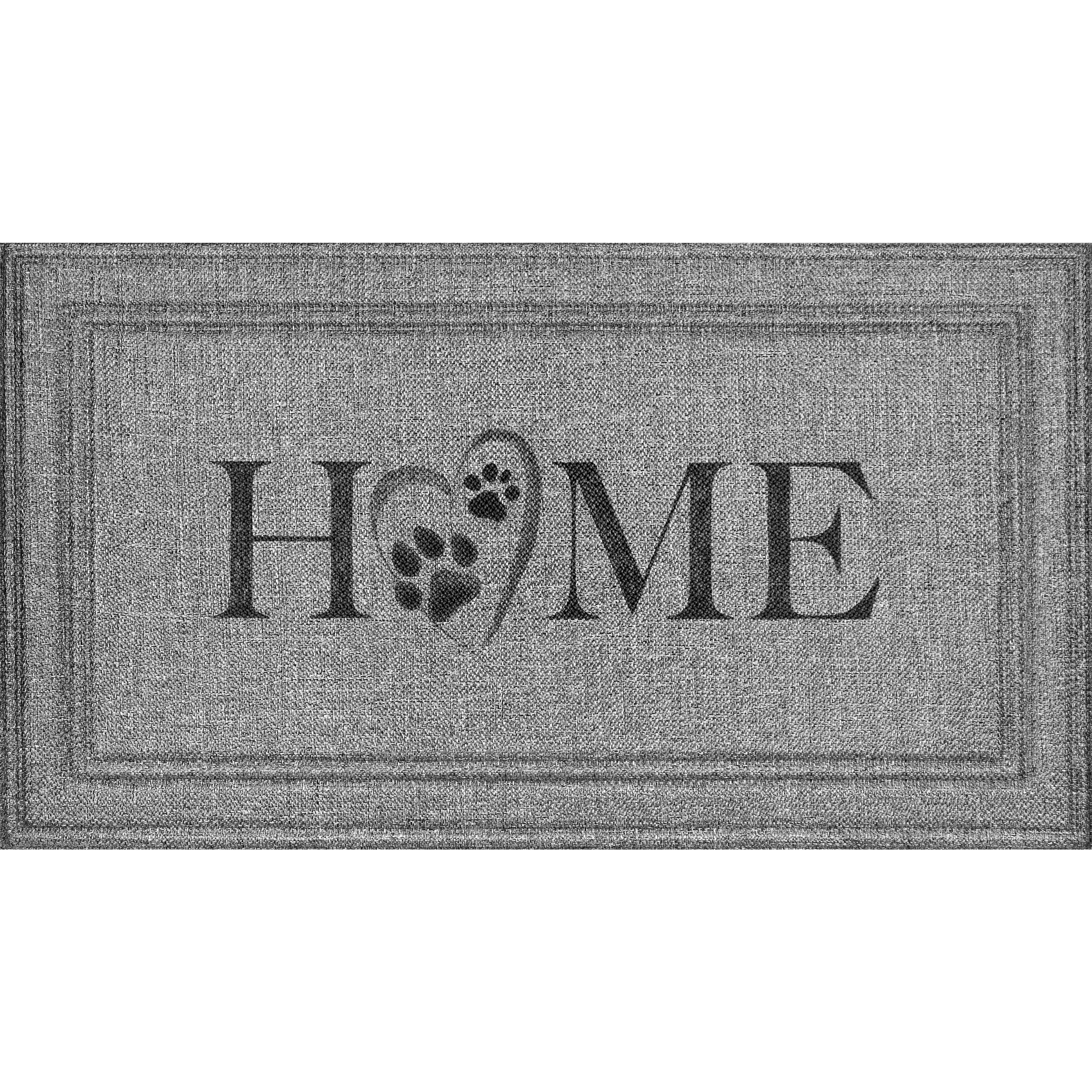 Mainstays Soho Pewter Home Paw Prints Doormat, 20"x36" - Walmart.com