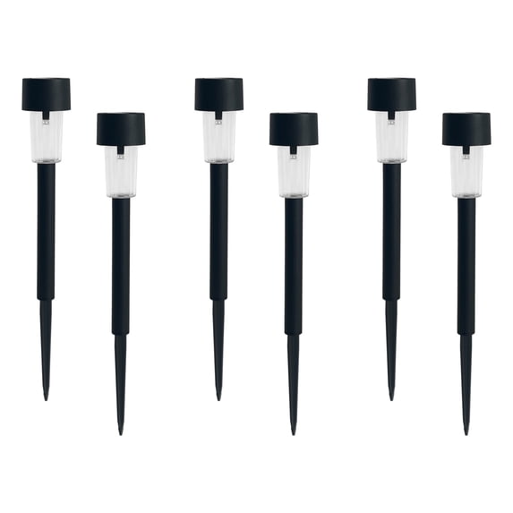 Mainstays Solar Powered Black Classic Column LED Path and Landscape ...