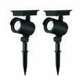 Mainstays Solar Powered Black LED Landscape Spot Light, 60 Lumens, 2 ...