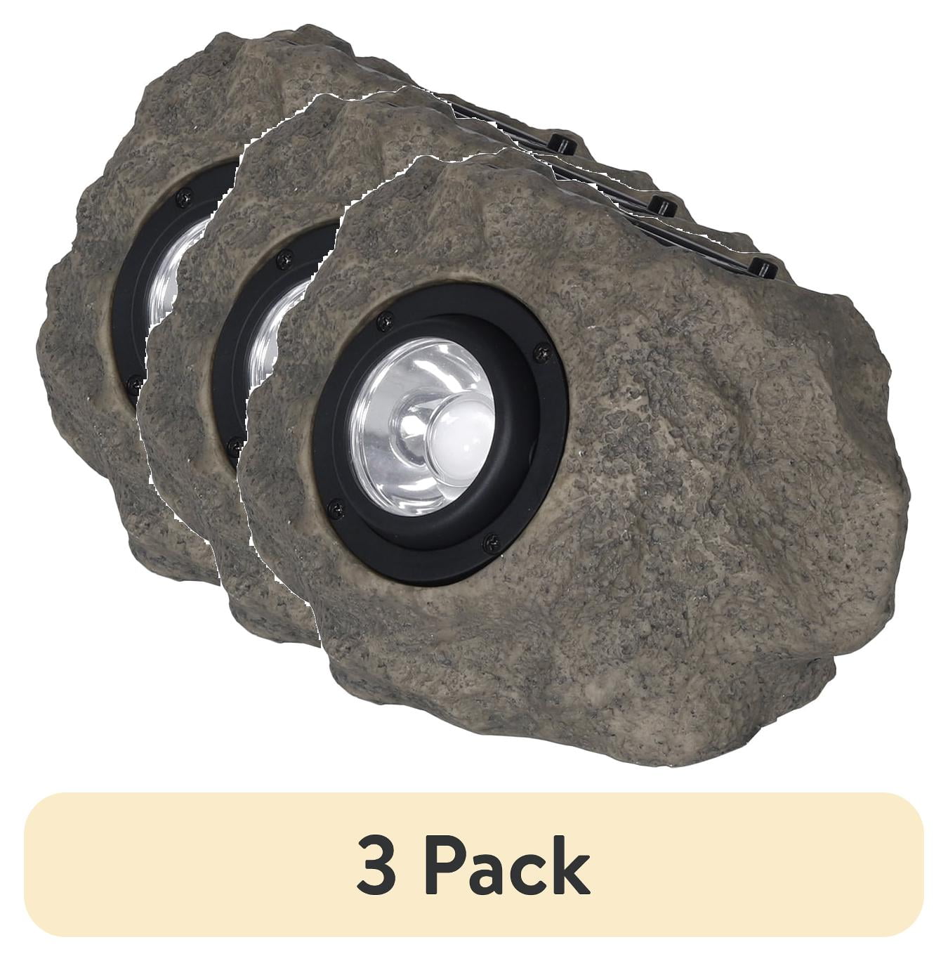 (3 pack) Mainstays Solar Powered Rock Landscape Spotlight LED with Key ...