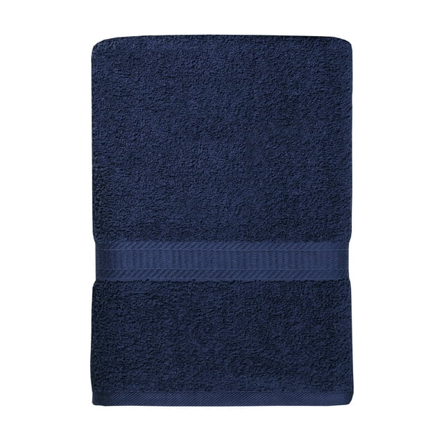 Mainstays Solid Bath Sheet, Navy - Walmart.com