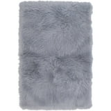 Mainstays Solid Grey Fur Flokati Accent Rug 30x46 in - Walmart.com
