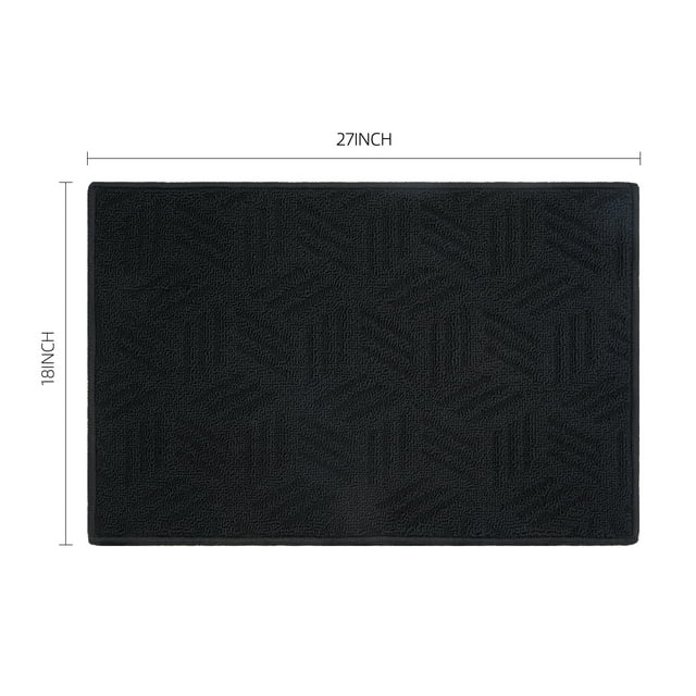Mainstays Solid High Low Loop Kitchen Mat 18"x 27" Black - Walmart.com