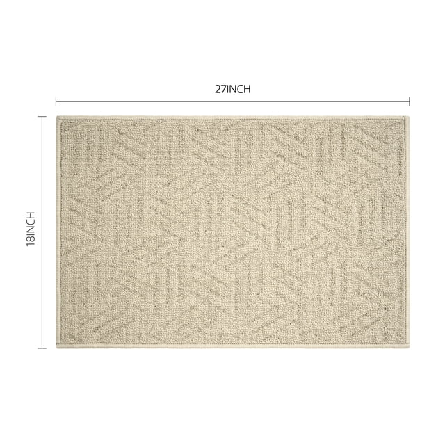 Mainstays Solid High Low Loop Kitchen Mat 18"x 27" Papyrus Beige ...