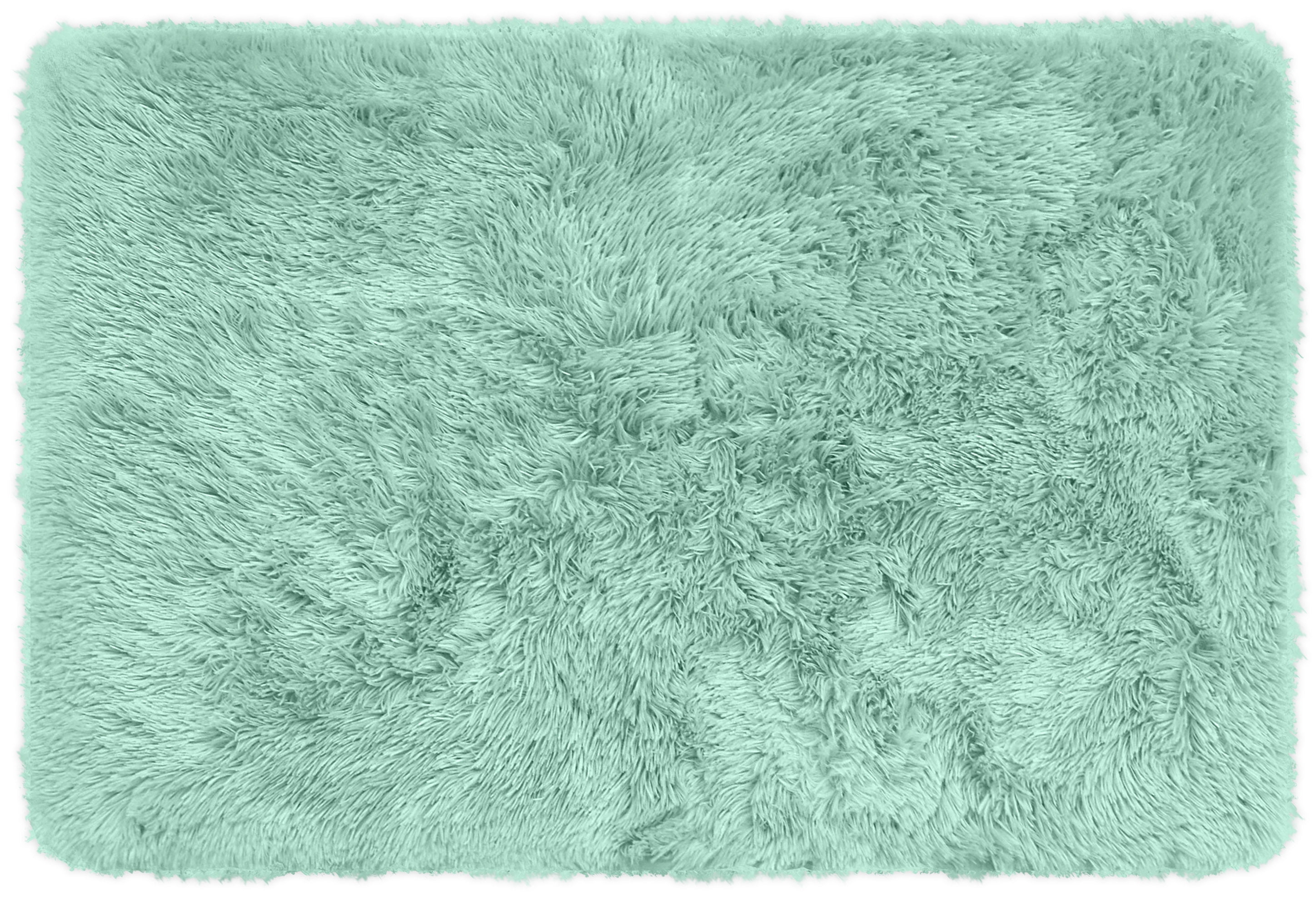 Mainstays Plush Mint Fluffy Shag Fur Area Rug 36in x 56in Cozy Home ...