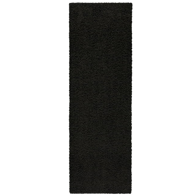 Mainstays Solid Runner Rug, Black - Walmart.com