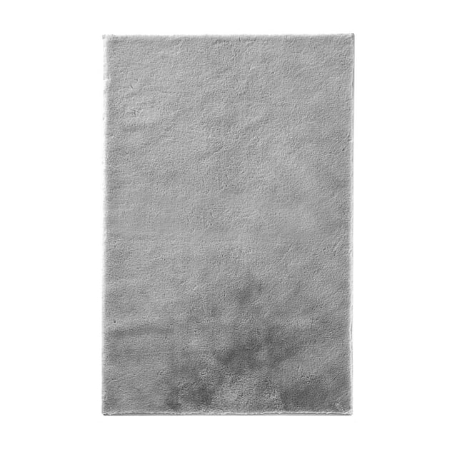 Mainstays Solid Soft Rabbit Faux Fur Area Rug Grey,30x46" - Walmart.com