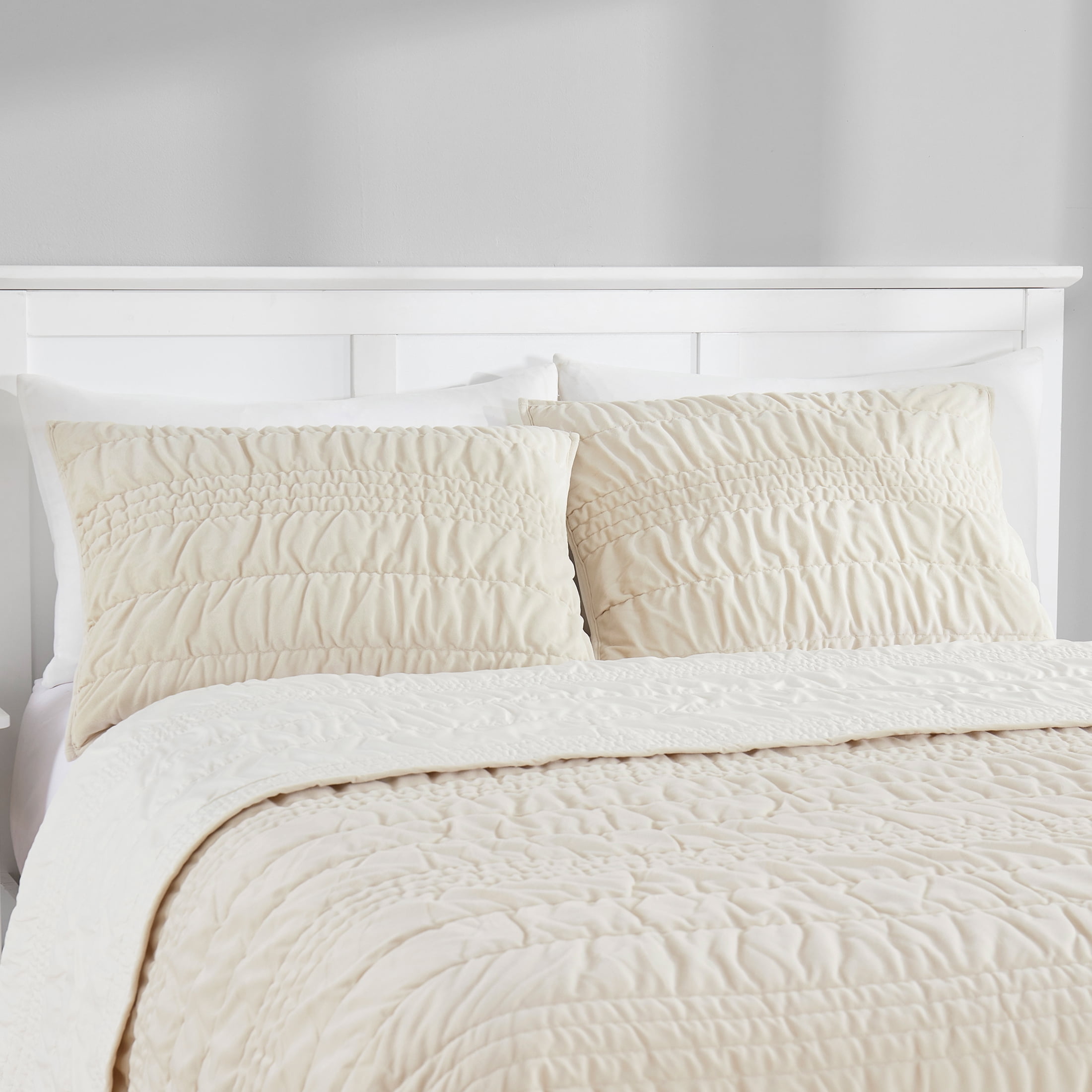 Taupe Zig Zag Stripe Crystal Mink Pillow Shams - Walmart.com