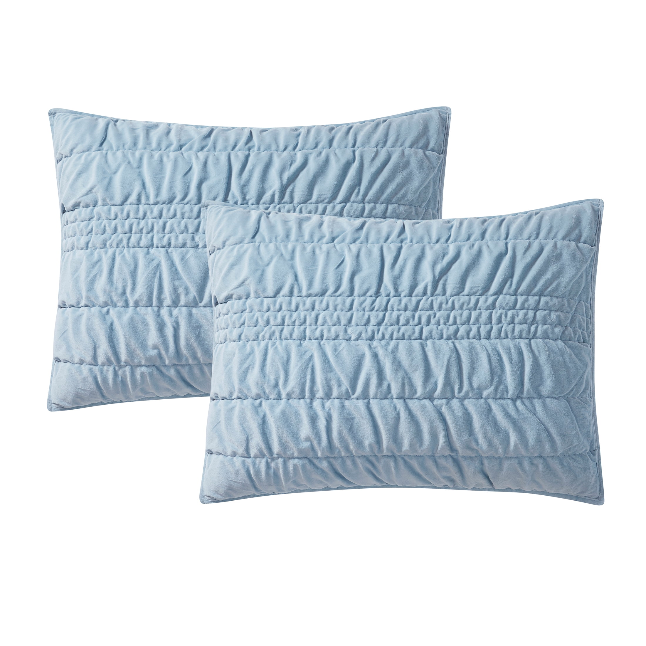 Mainstays Solid Teal Zig Zag Stripe Reversible Crystal Mink Pillow ...