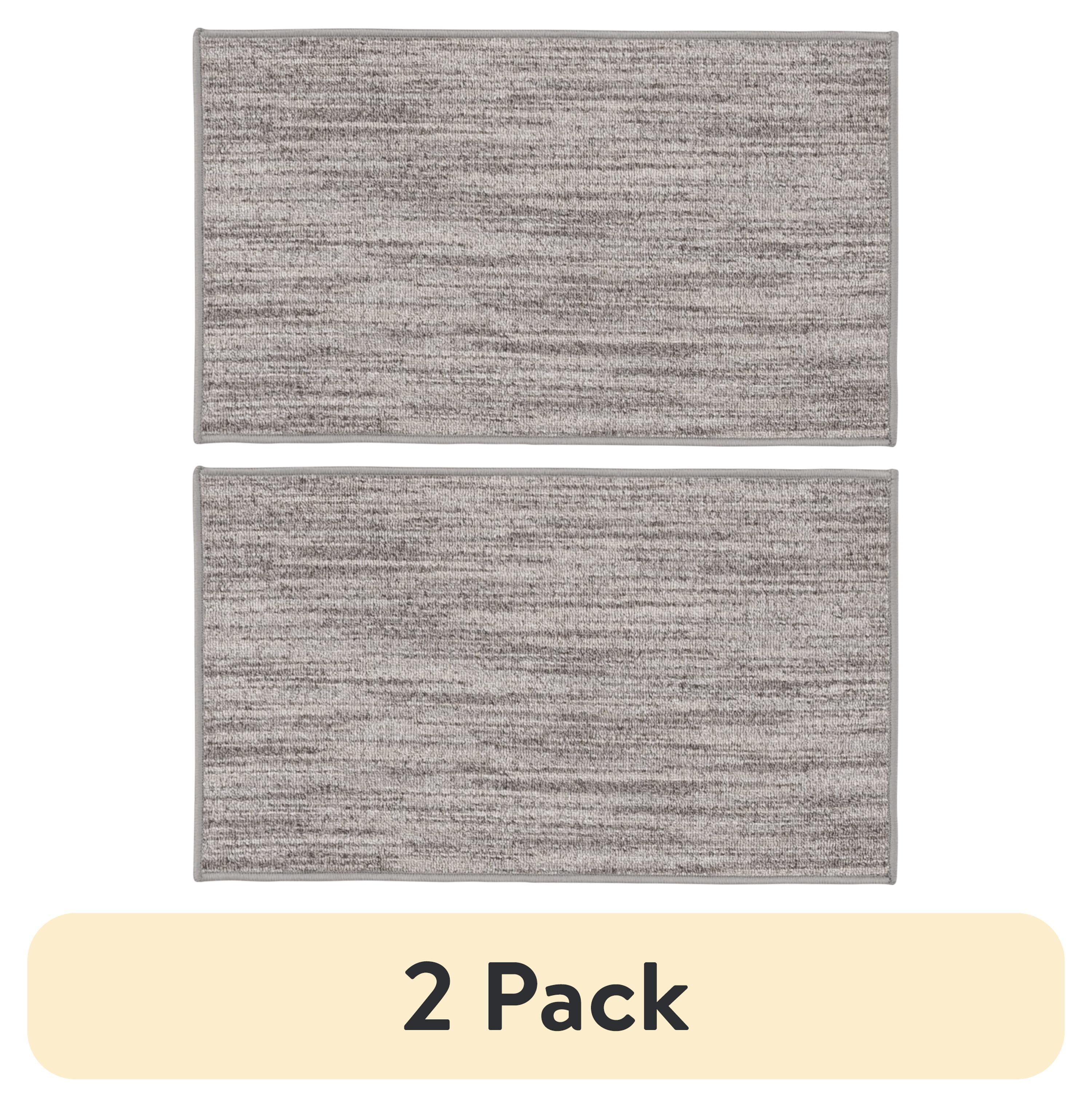 (2 pack) Mainstays Spaced Dyed Gray 17"x30" Indoor Area Rug - Walmart.com