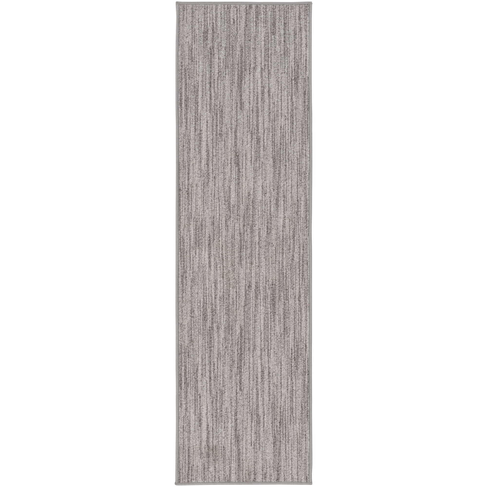 "Mainstays Spaced Dyed Gray Polyester Indoor Runner Rug, Heathered ...