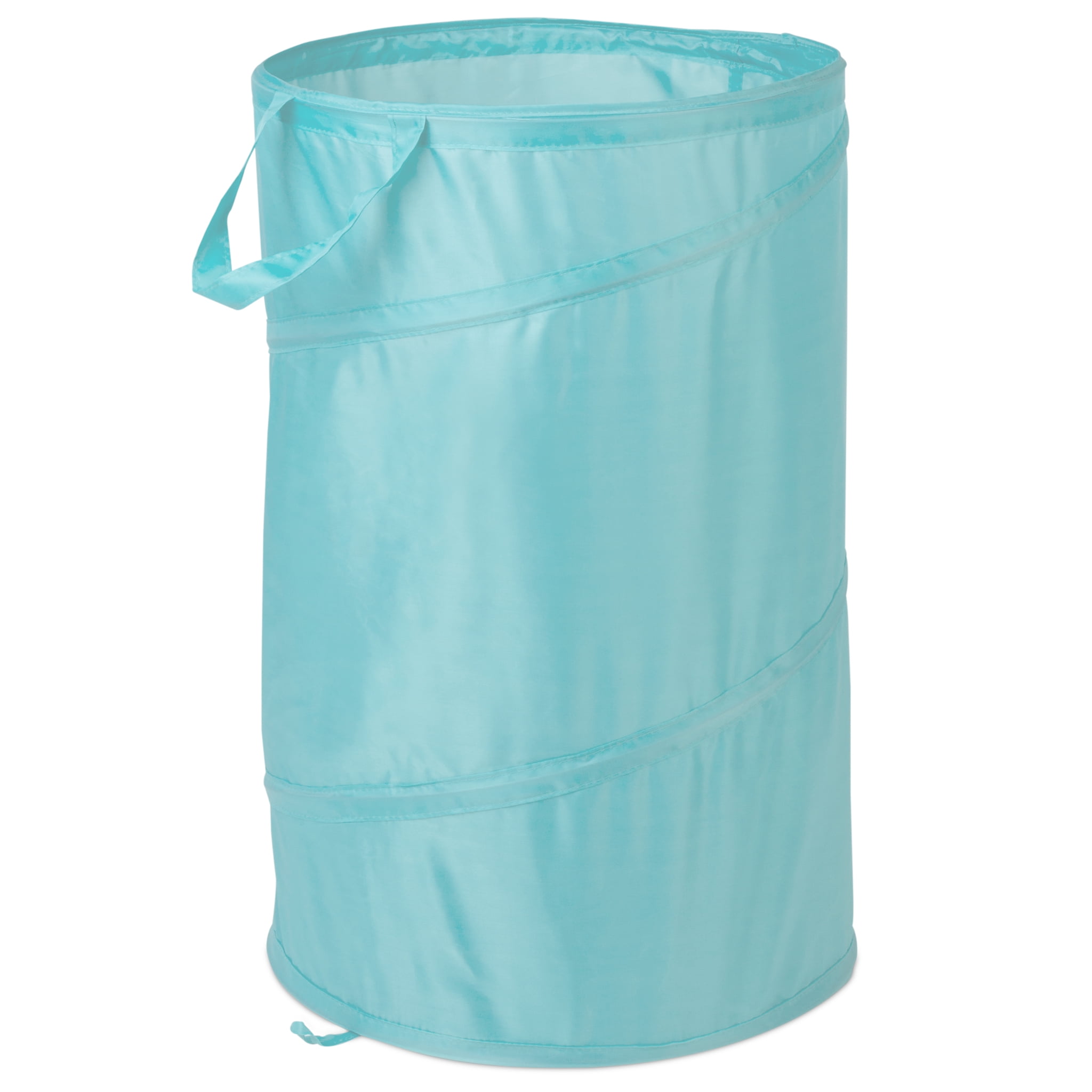 Mainstays Spiral Pop up Hamper - Aqua - Walmart.com