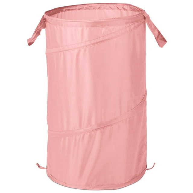 Mainstays Spiral Pop up Hamper- Holds up to 2 Loads- Pink - Walmart.com