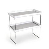 Mainstays Laundry Helper Shelf Organizer, 3-Tier White Metal Frame ...