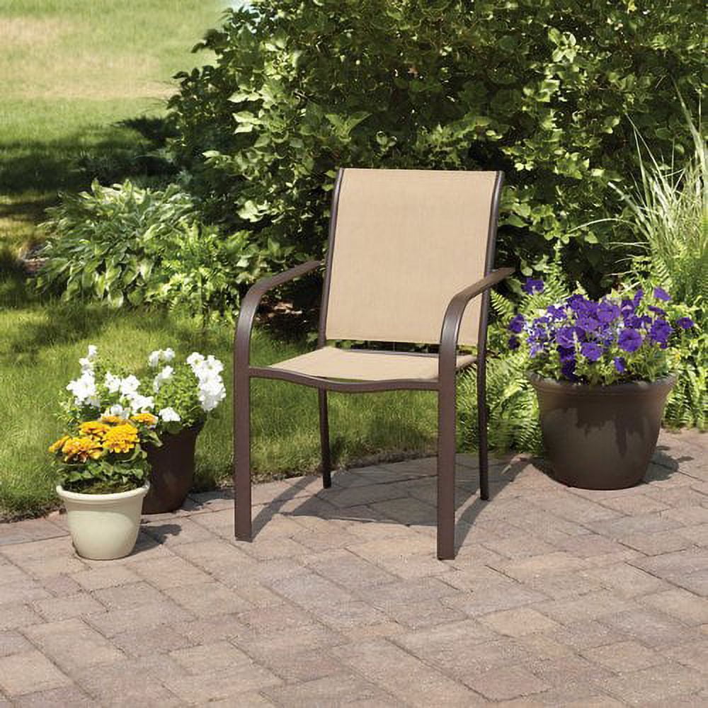 Mainstays Stacking Sling Chair, Dune - Walmart Business Supplies
