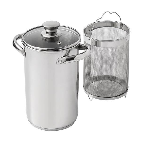 Mainstays Stainless Steel 3.5-Quart Vegetable Steamer Pot - Walmart ...