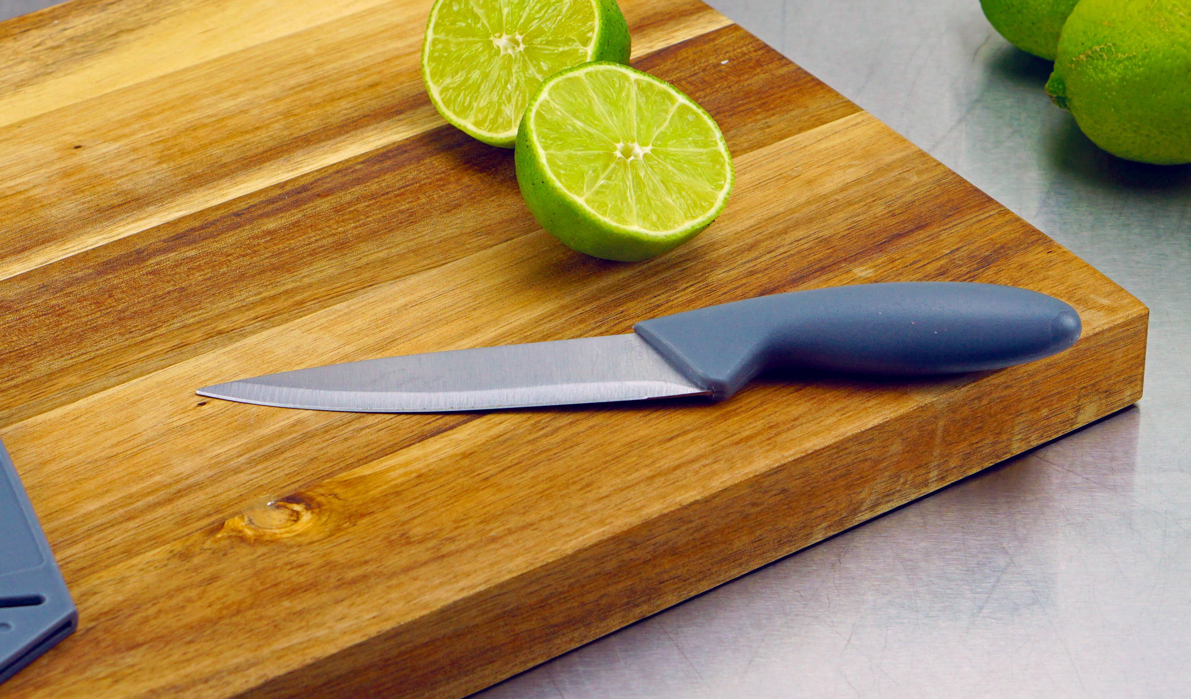 Mainstays Stainless Steel 5" Kitchen Utility Knife with Gray Handle ...