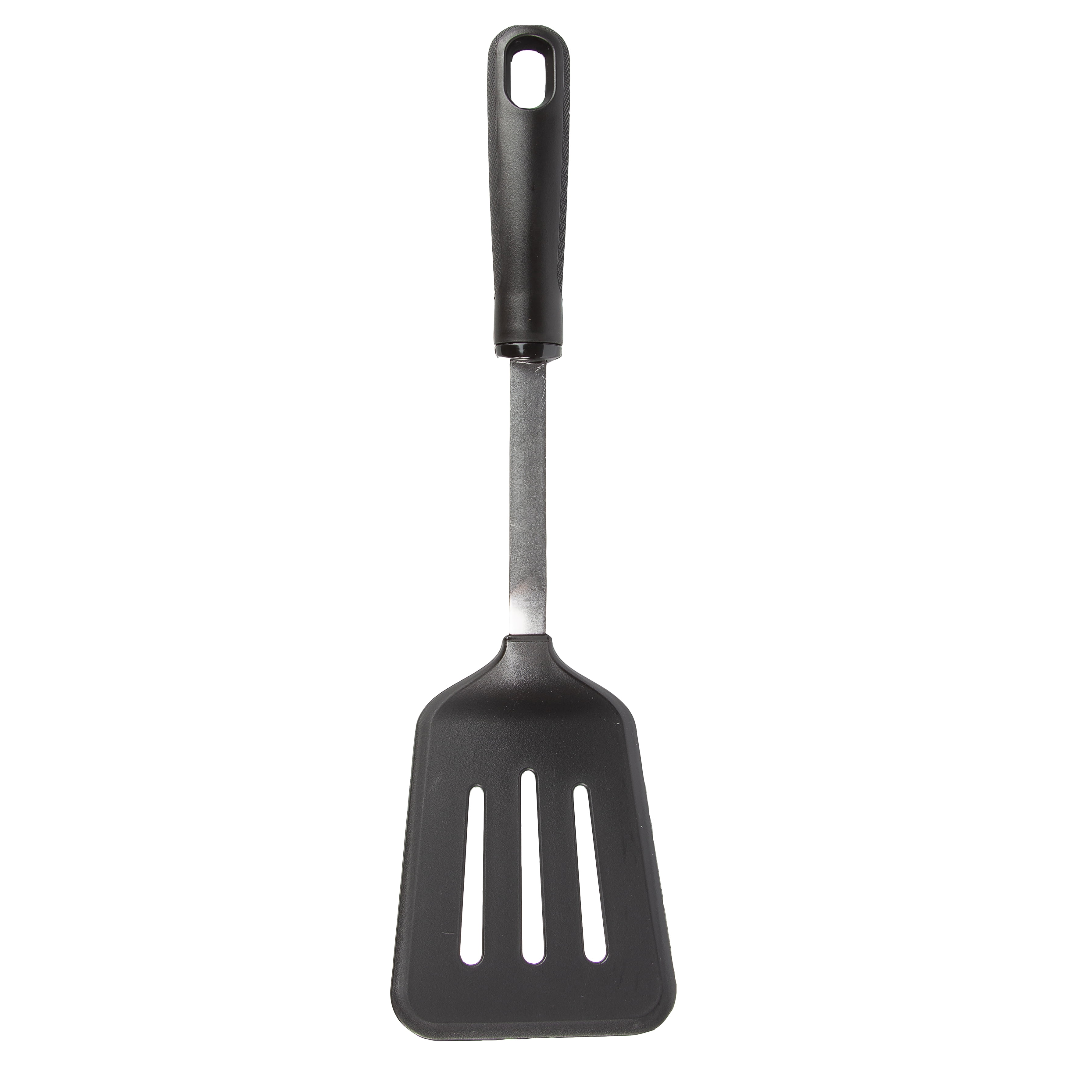 Mainstays Stainless Steel Slotted Kitchen Turner, Soft-Grip Handle ...