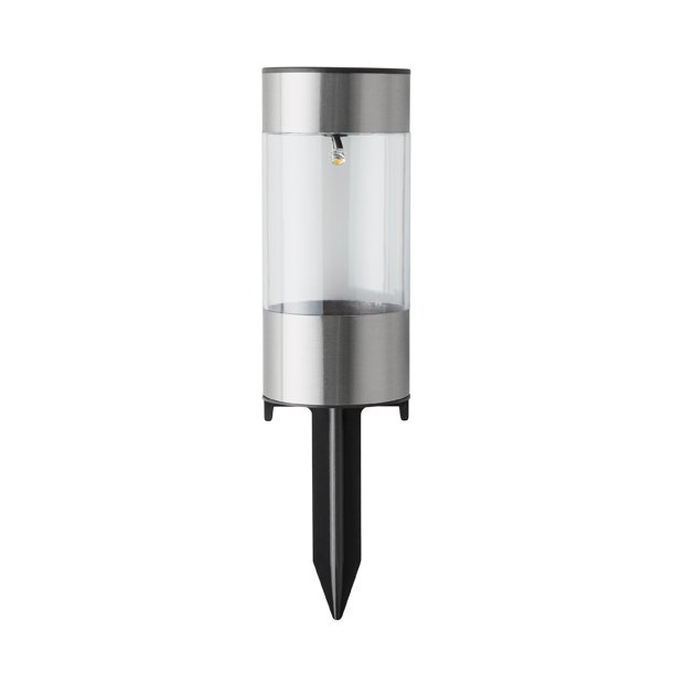 Mainstays Stainless Steel Solar Powered Mini Bollard Path Light ...