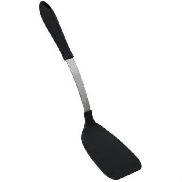 Mainstays Stainless Steel Solid Kitchen Turner, Soft-Touch Black Handle ...