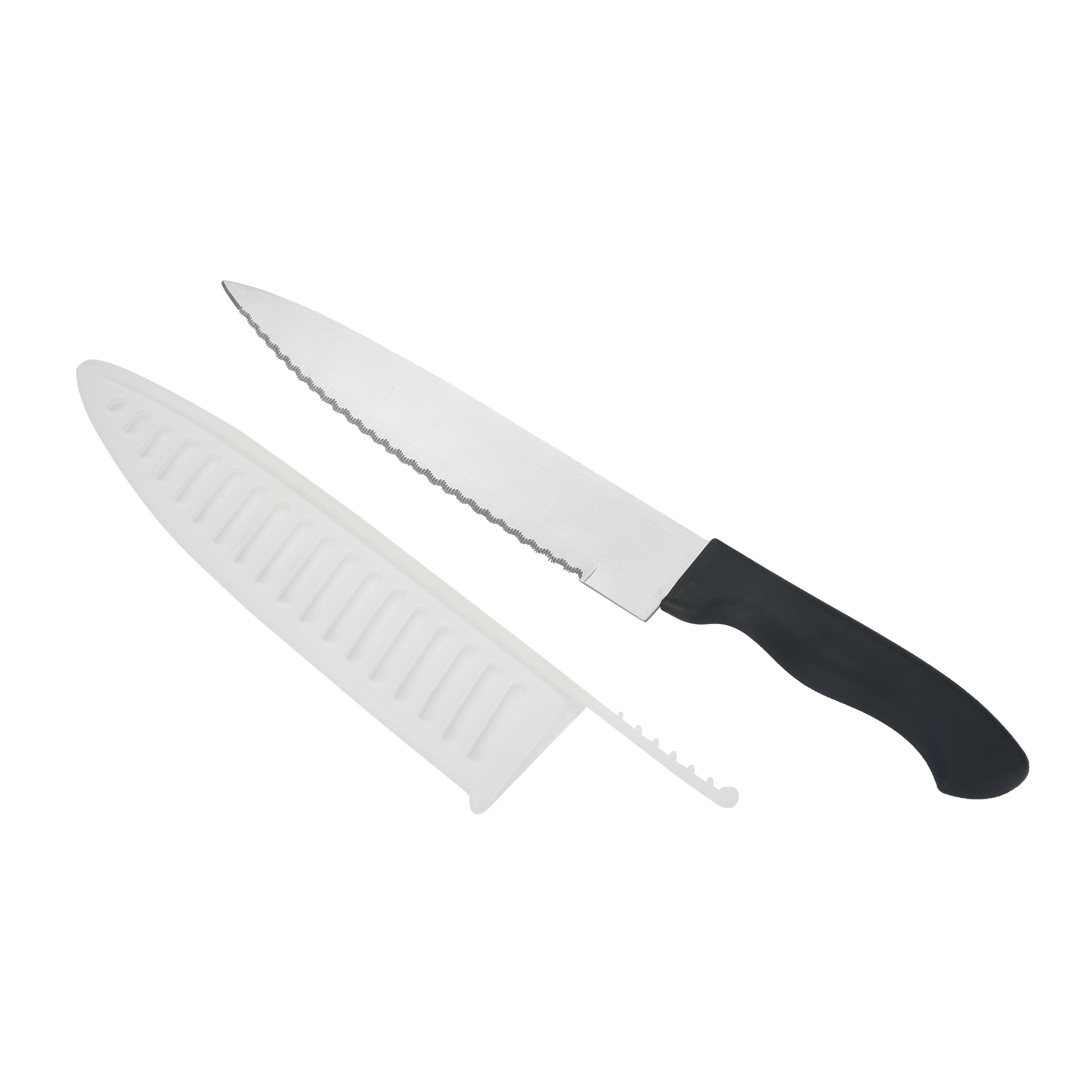 Mainstays Stainless Steel and Plastic Chef Knife 8 inch Blade with Soft ...
