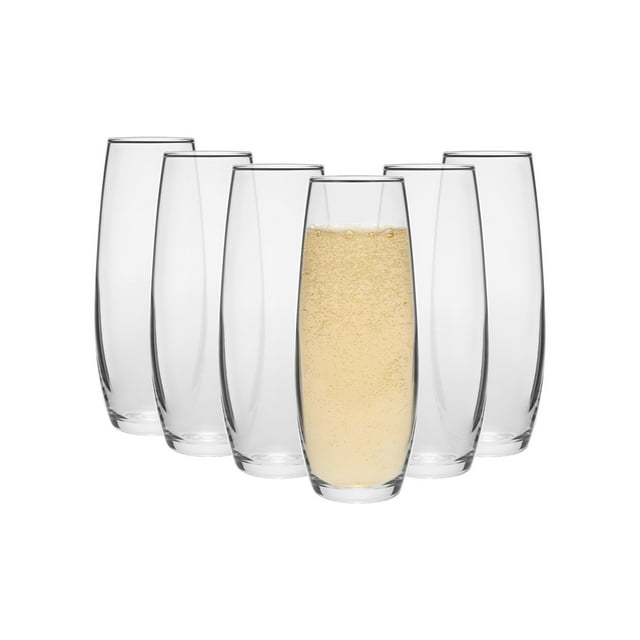 Mainstays Stemless 9.6 oz Flutes (Set of 12) - Walmart.com