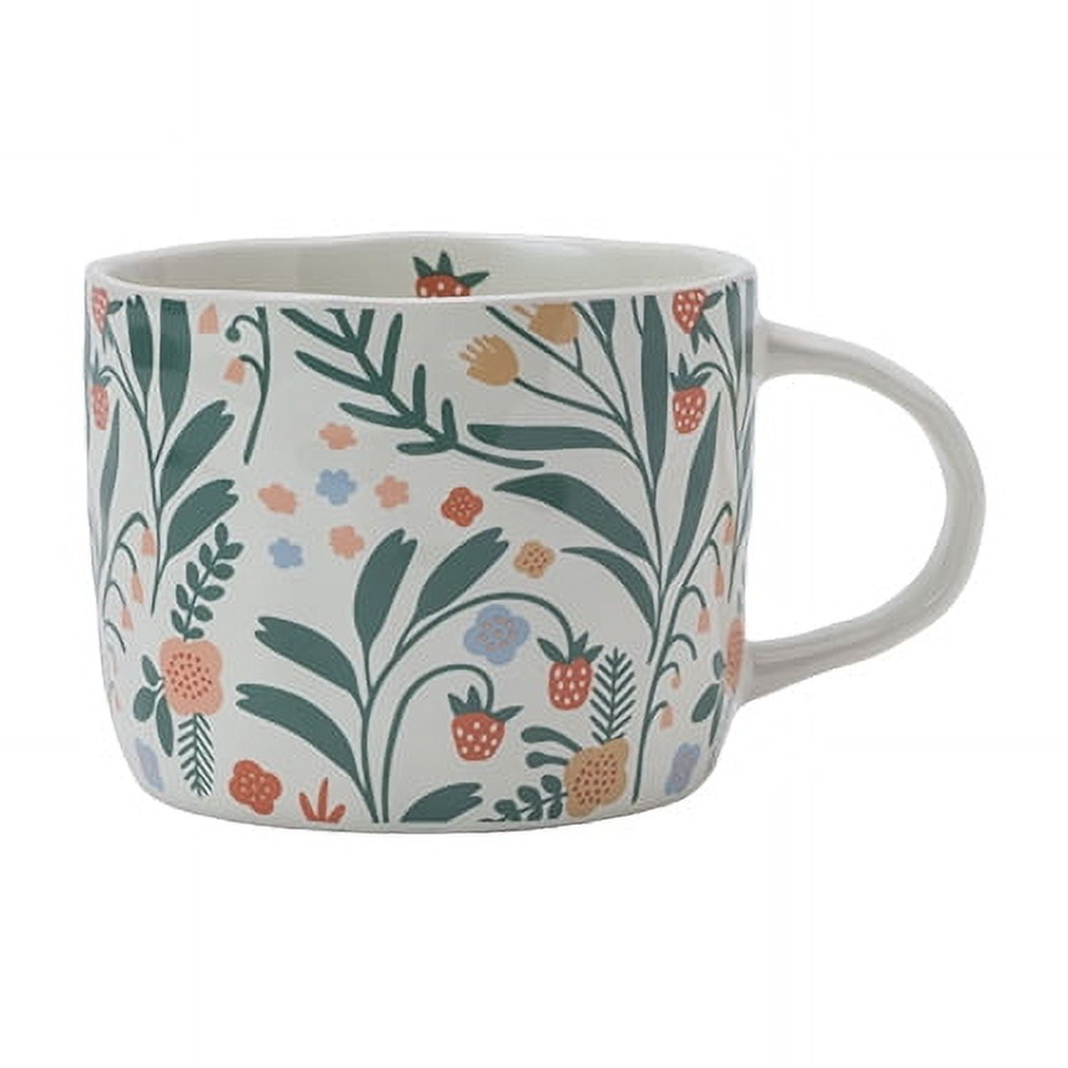 Mainstays Ceramic Stoneware 14oz Strawberry Mug, Dishwasher and ...