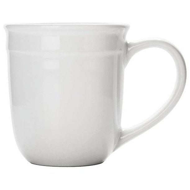 Mainstays Stoneware 16.5 Oz. White Amelia Mug - Walmart Business Supplies