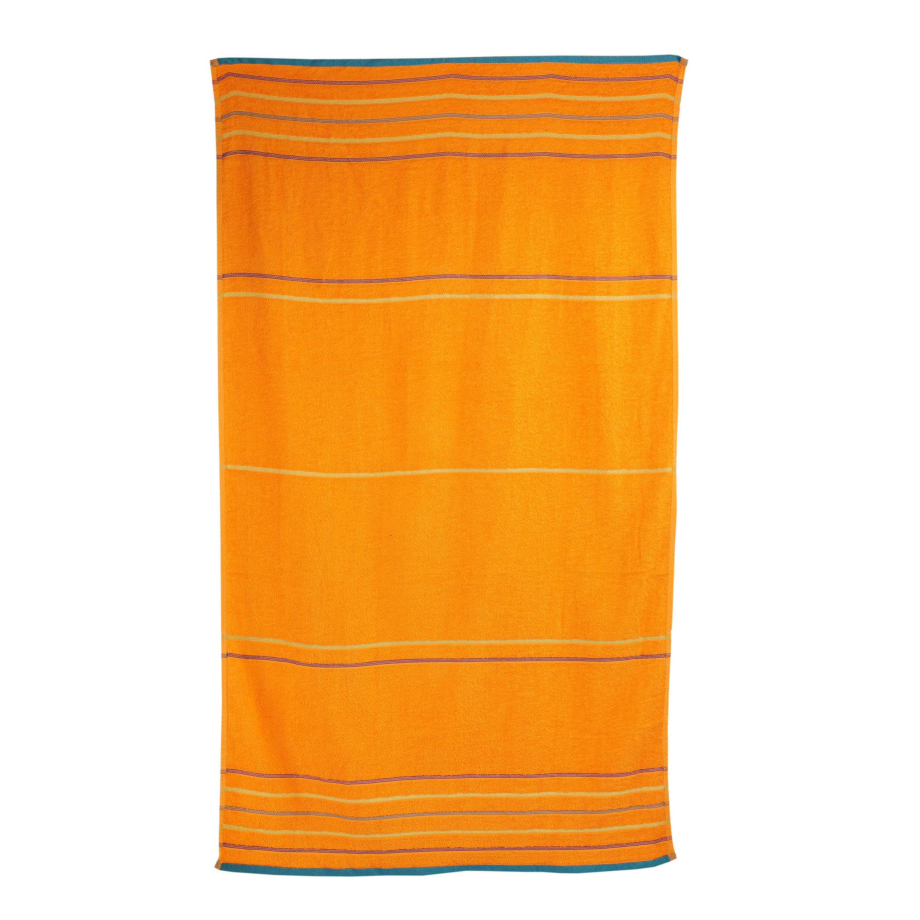 Mainstays Striped Terry Beach Towel - Orange 27x56 - Walmart.com