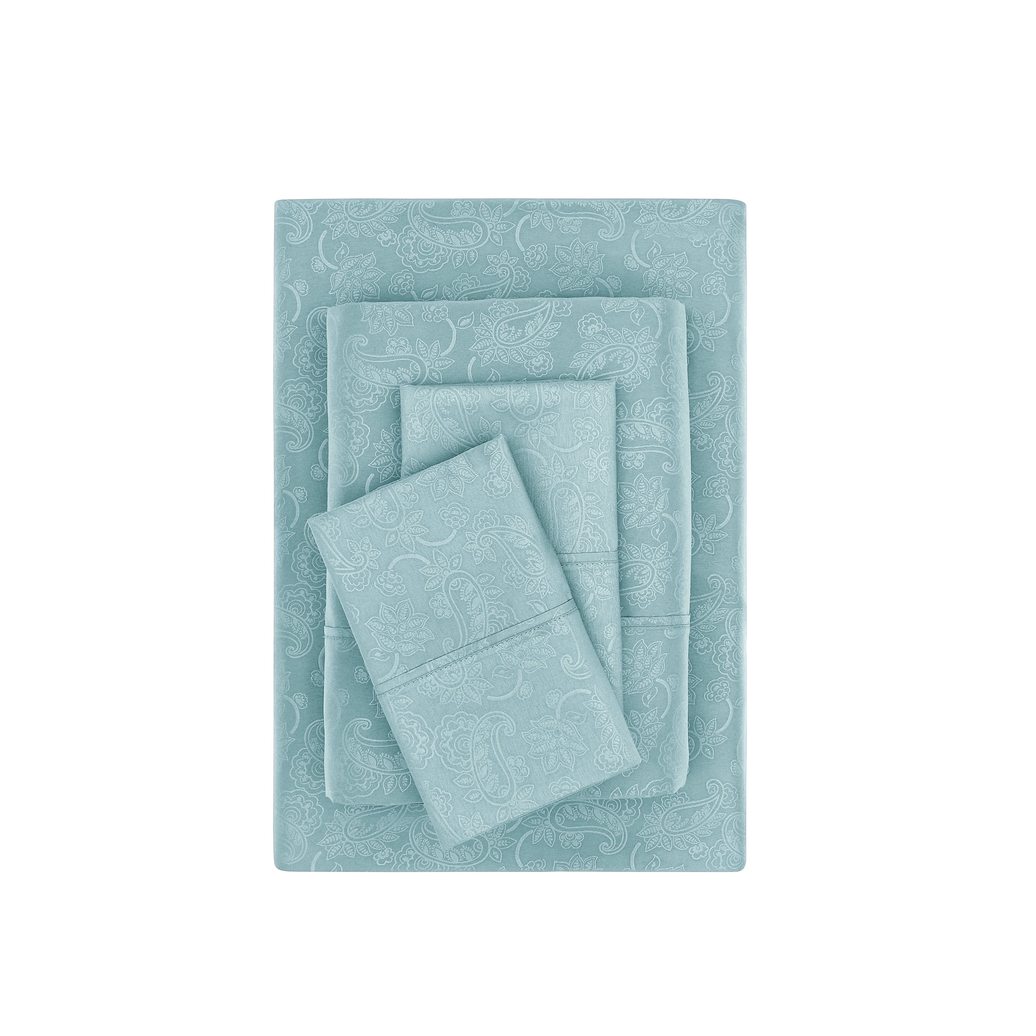 Mainstays Super Soft Brushed Microfiber Bed Sheet Set, Blue Cameo ...