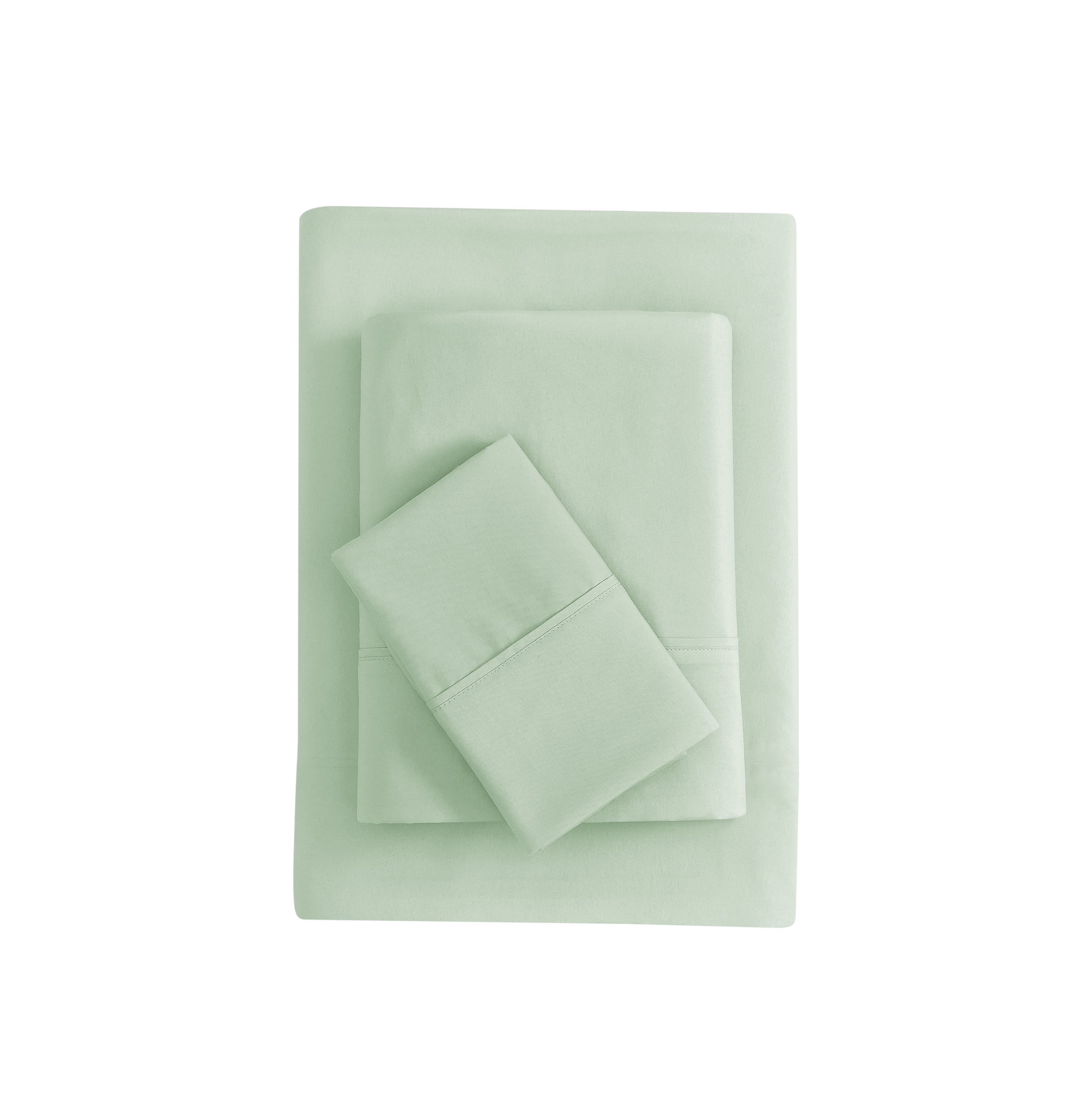 Mainstays Super Soft Brushed Microfiber Bed Sheet Set, Light Green ...