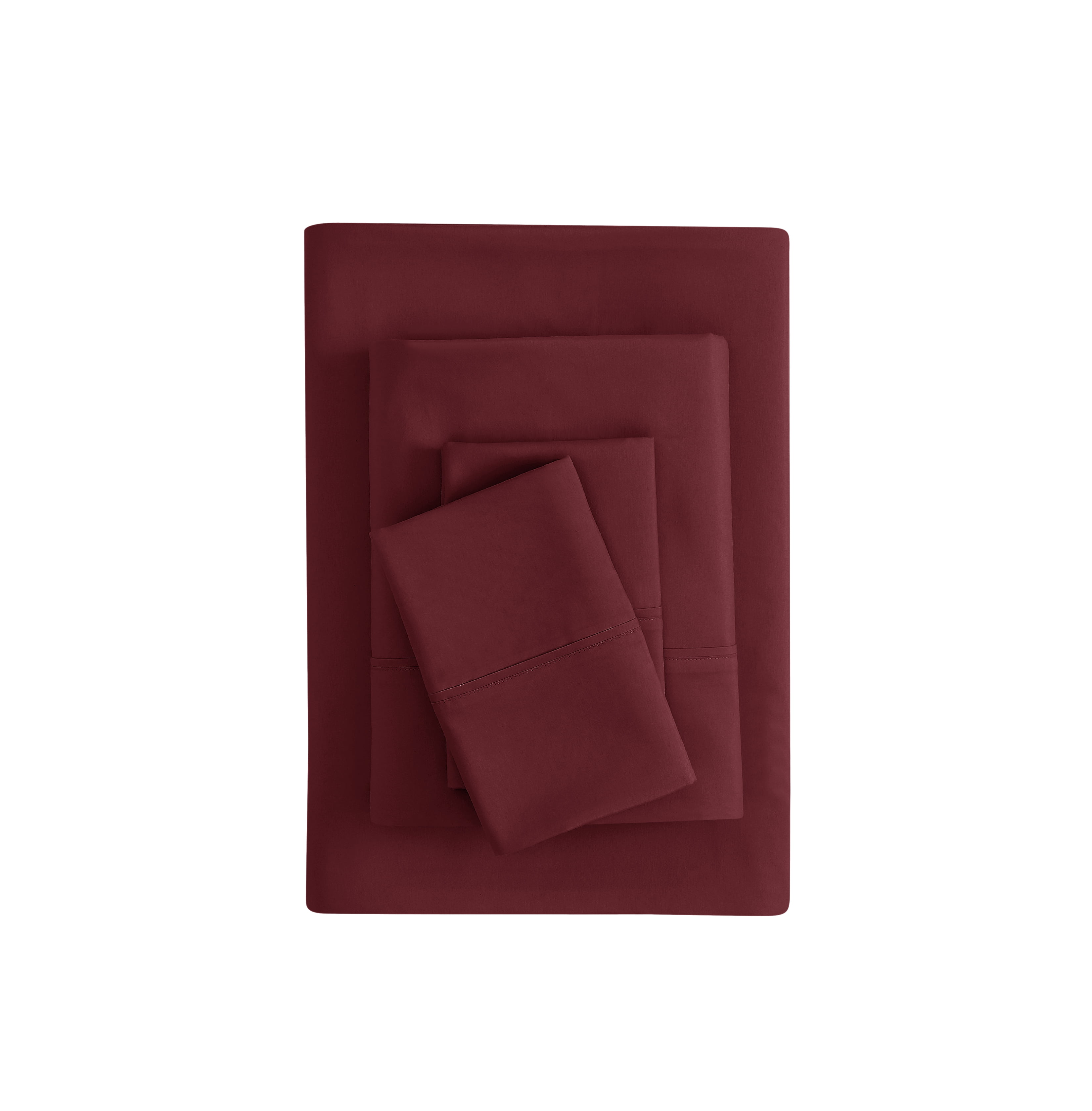 Mainstays Super Soft Brushed Microfiber Bed Sheet Set, Luscious Red ...