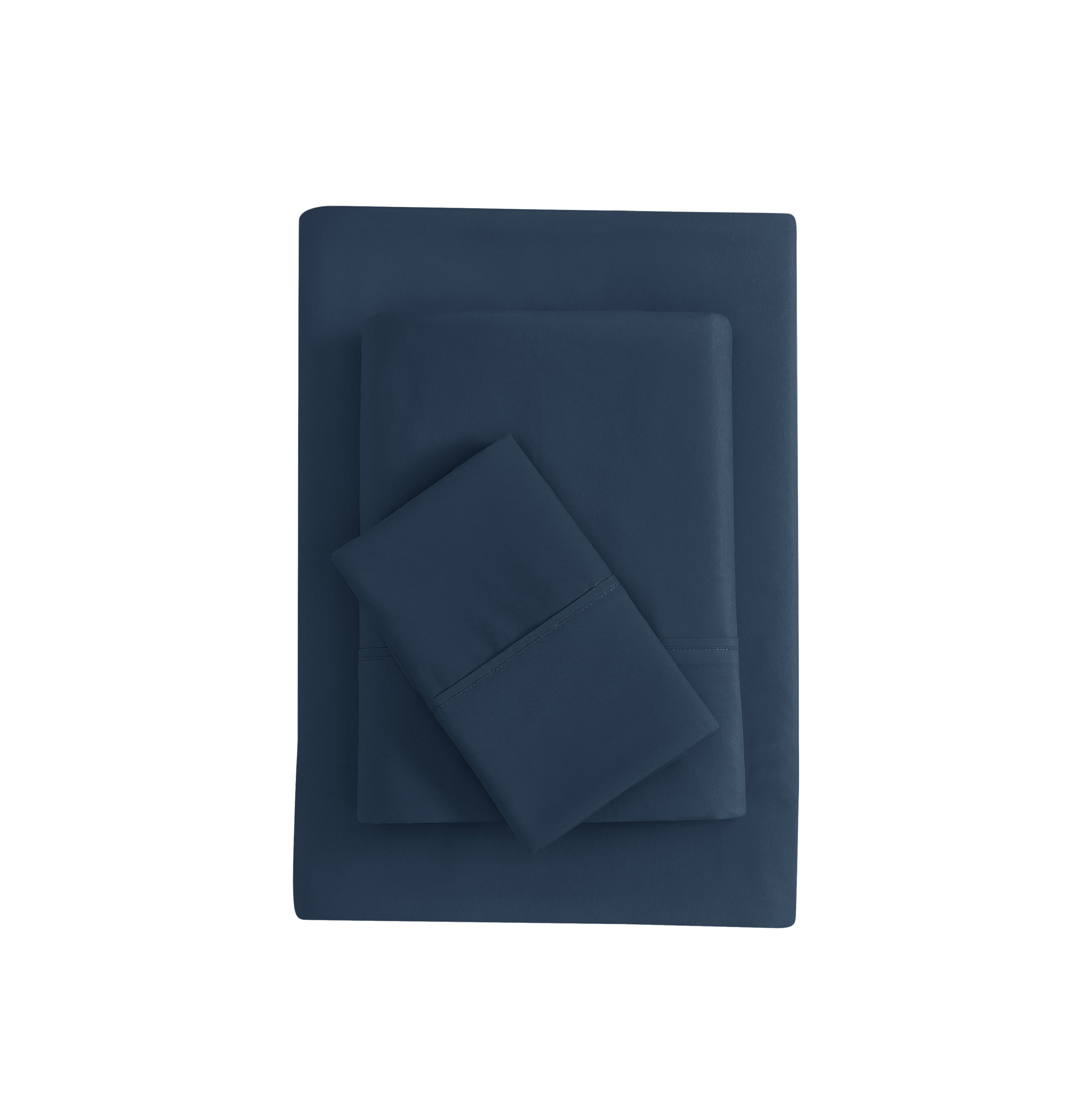 Mainstays Super Soft Brushed Microfiber Bed Sheet Set, Navy Blue ...