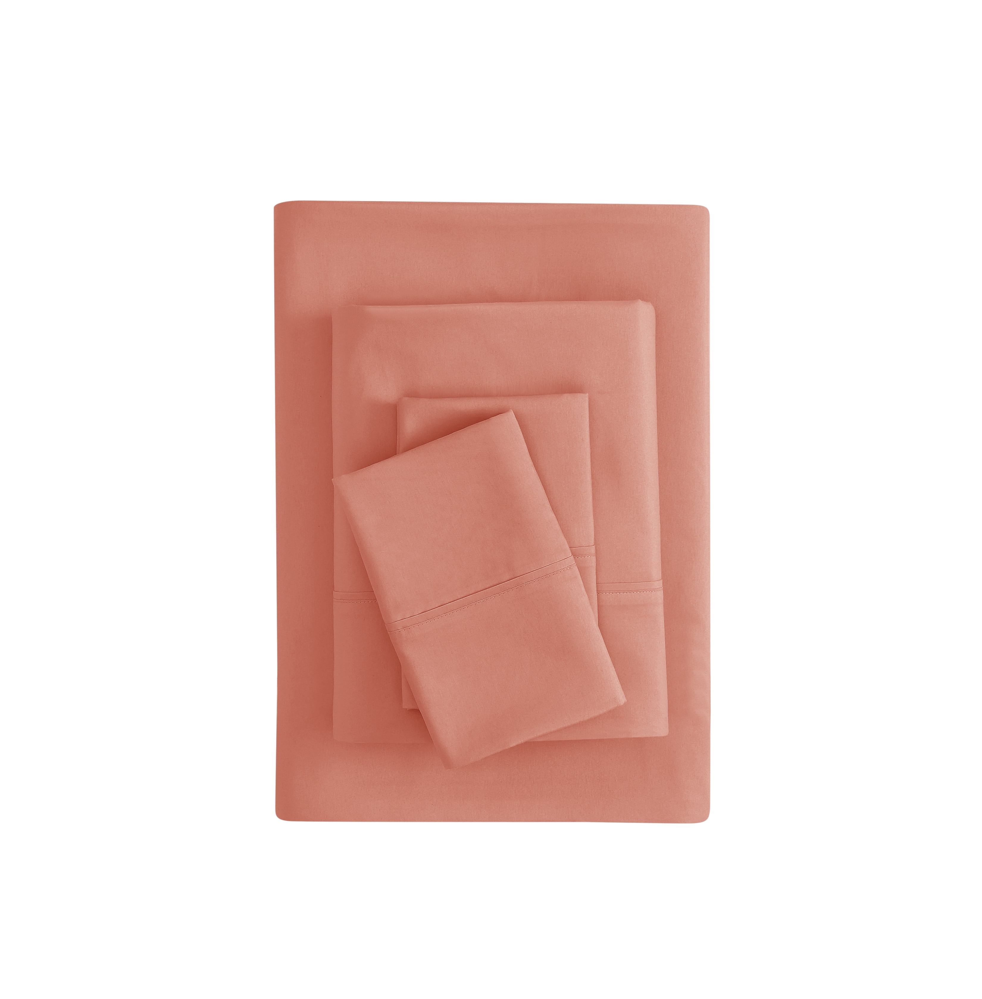 Mainstays Super Soft Brushed Microfiber Bed Sheet Set, Terracotta Clay ...