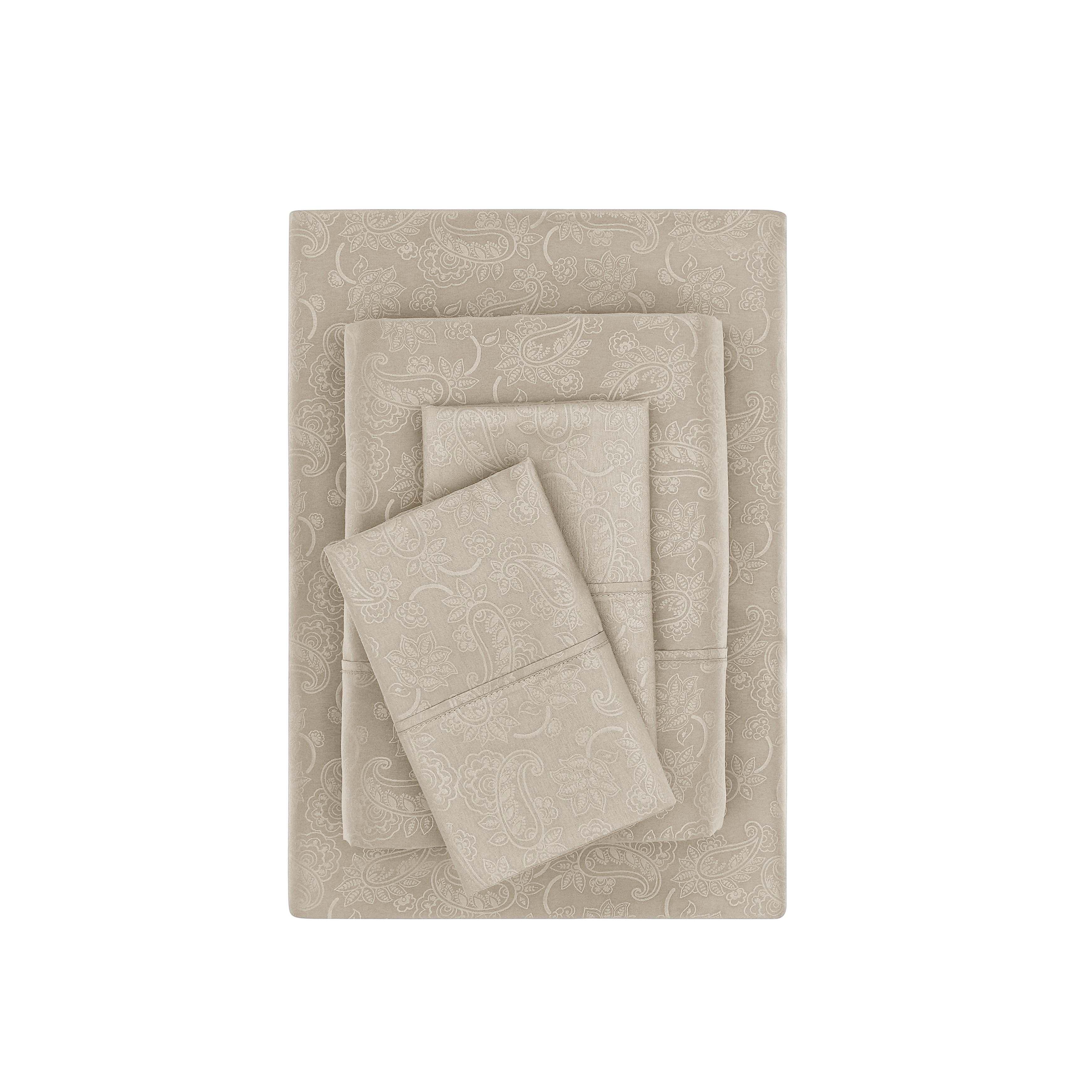 Mainstays Super Soft Brushed Microfiber Bed Sheet Set, Washed Tan ...