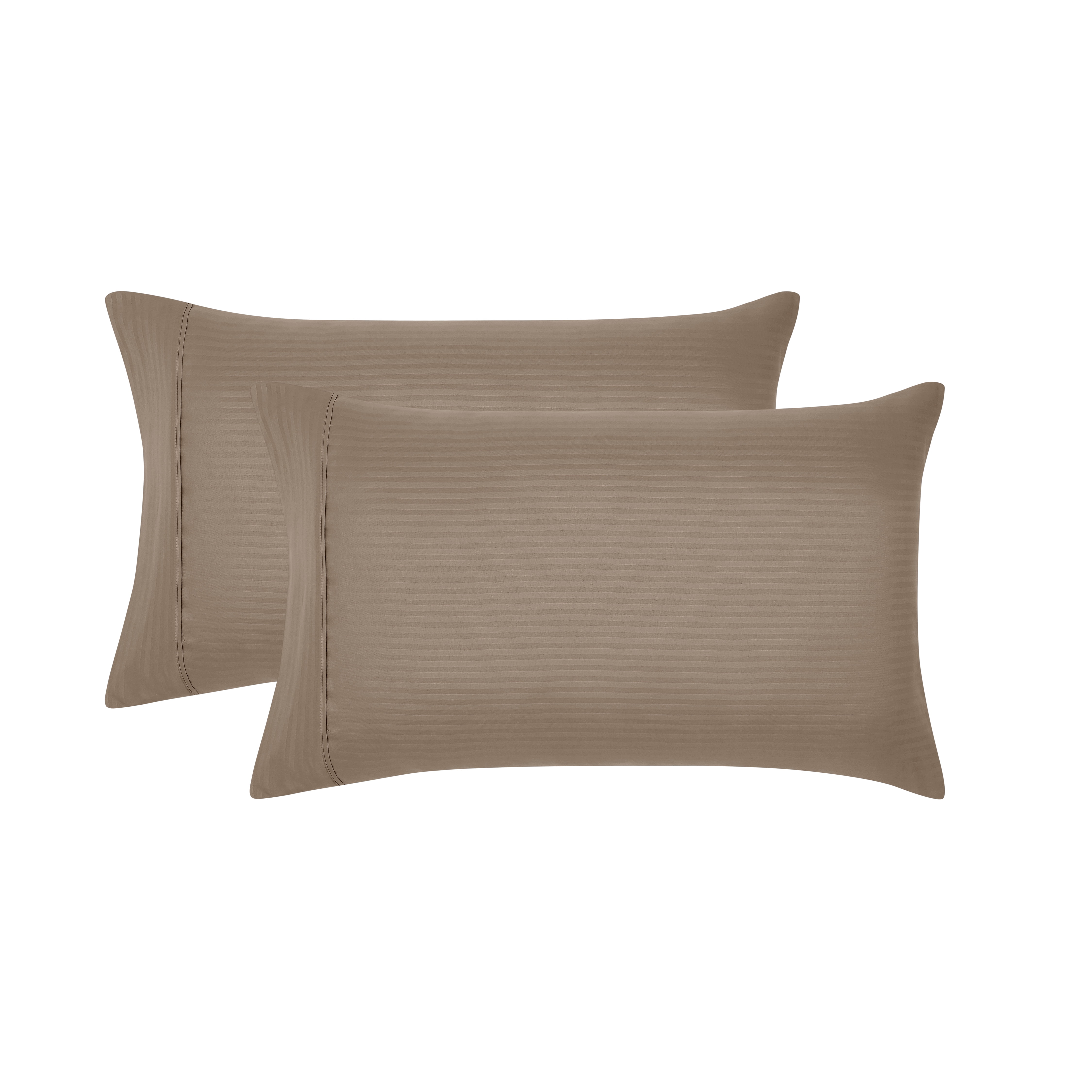 Mainstays Super Soft Brushed Microfiber Pillowcase Set Brown Stripe ...