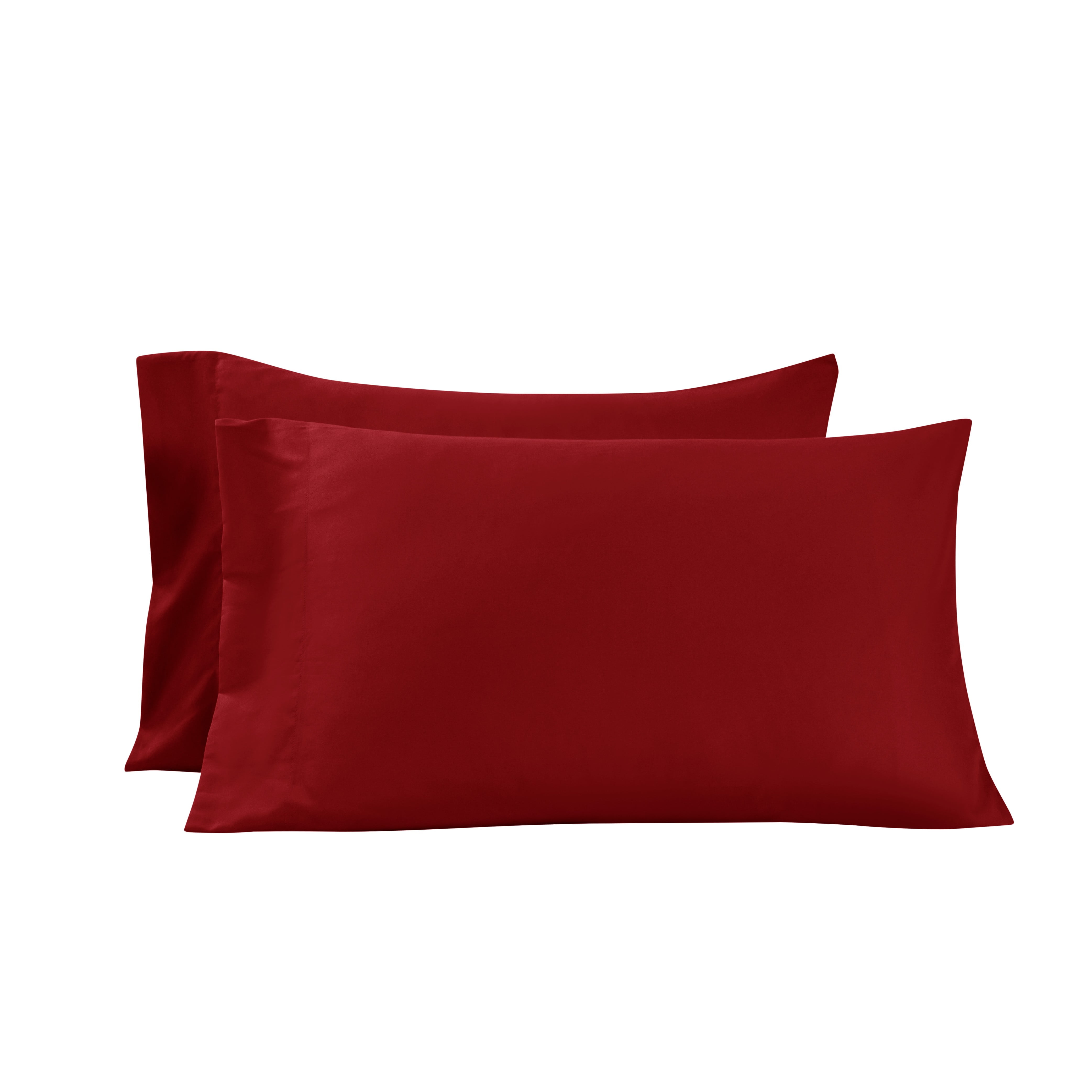 Mainstays Super Soft Brushed Microfiber Pillowcase Set, King, Red ...