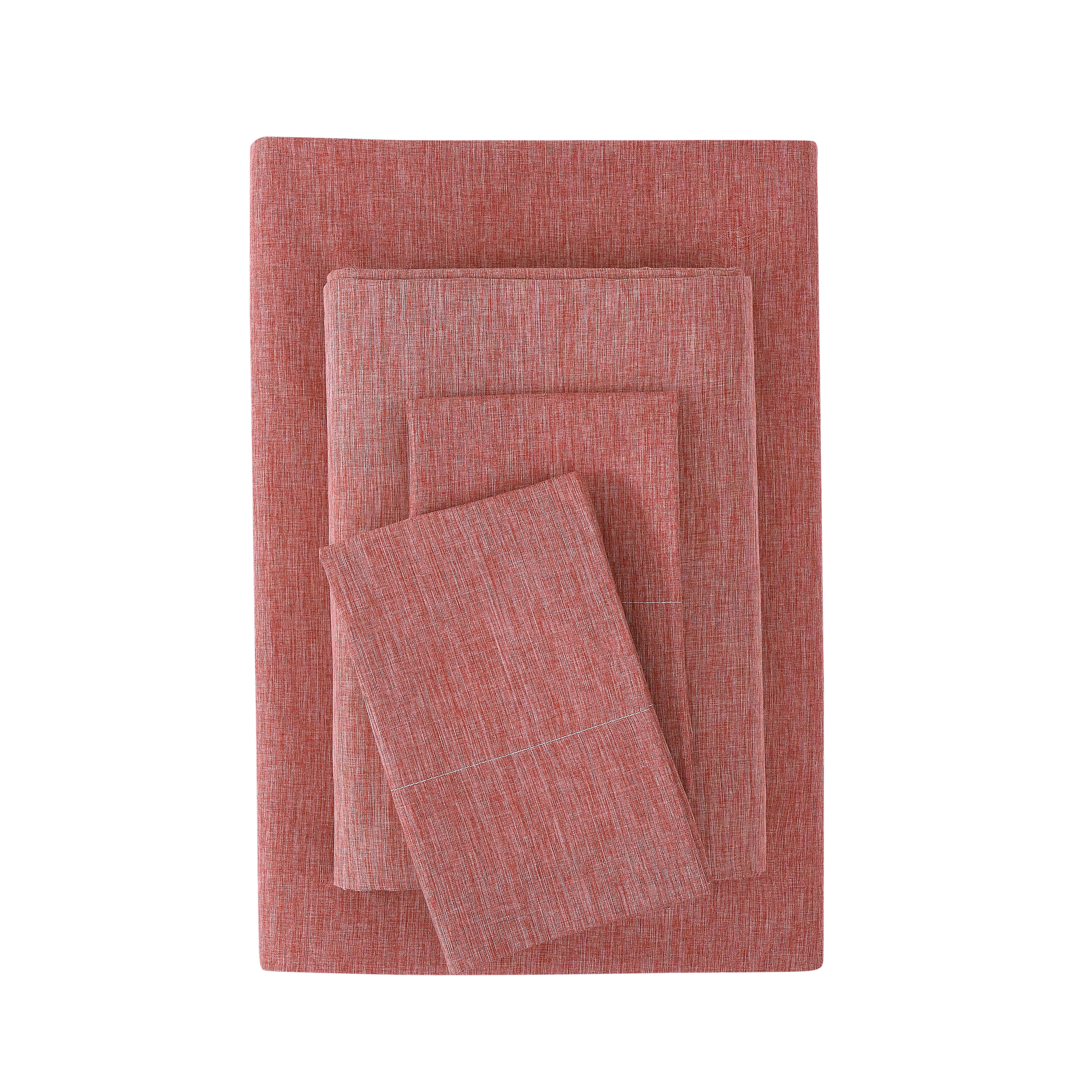 Mainstays Super Soft Faux Textured Microfiber Bed Sheet Set, Full ...