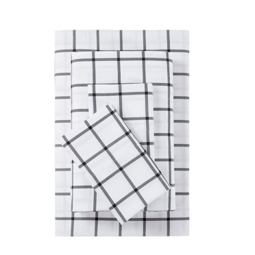 Mainstays 5-Piece Purple Check Comforter Set, King - Walmart.com