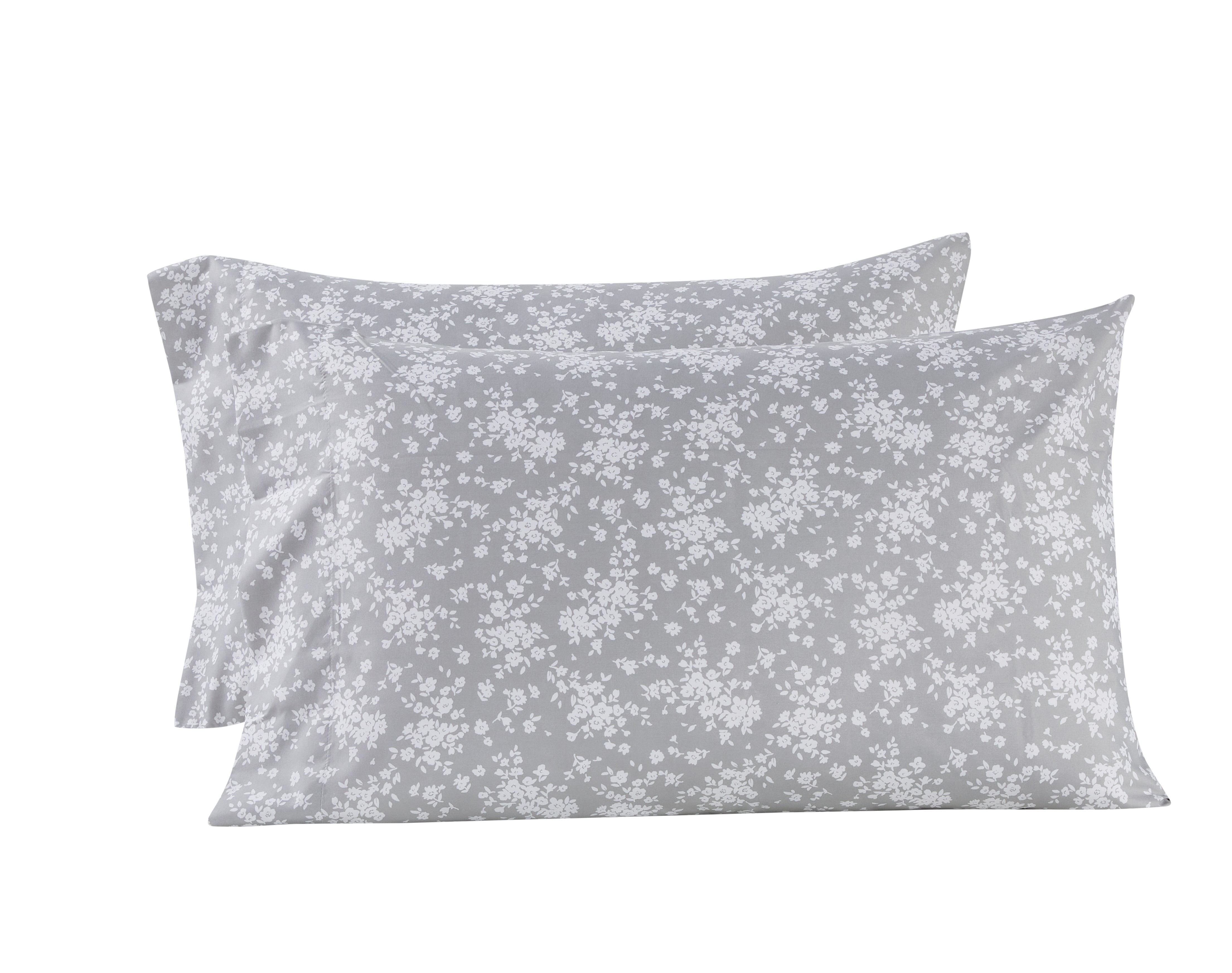 Mainstays Super Soft Brushed Microfiber King Pillowcase Set, Grey ...