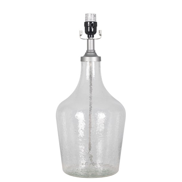 Mainstays Table Base 18" Clear Dimpled Glass Table Lamp - Walmart ...