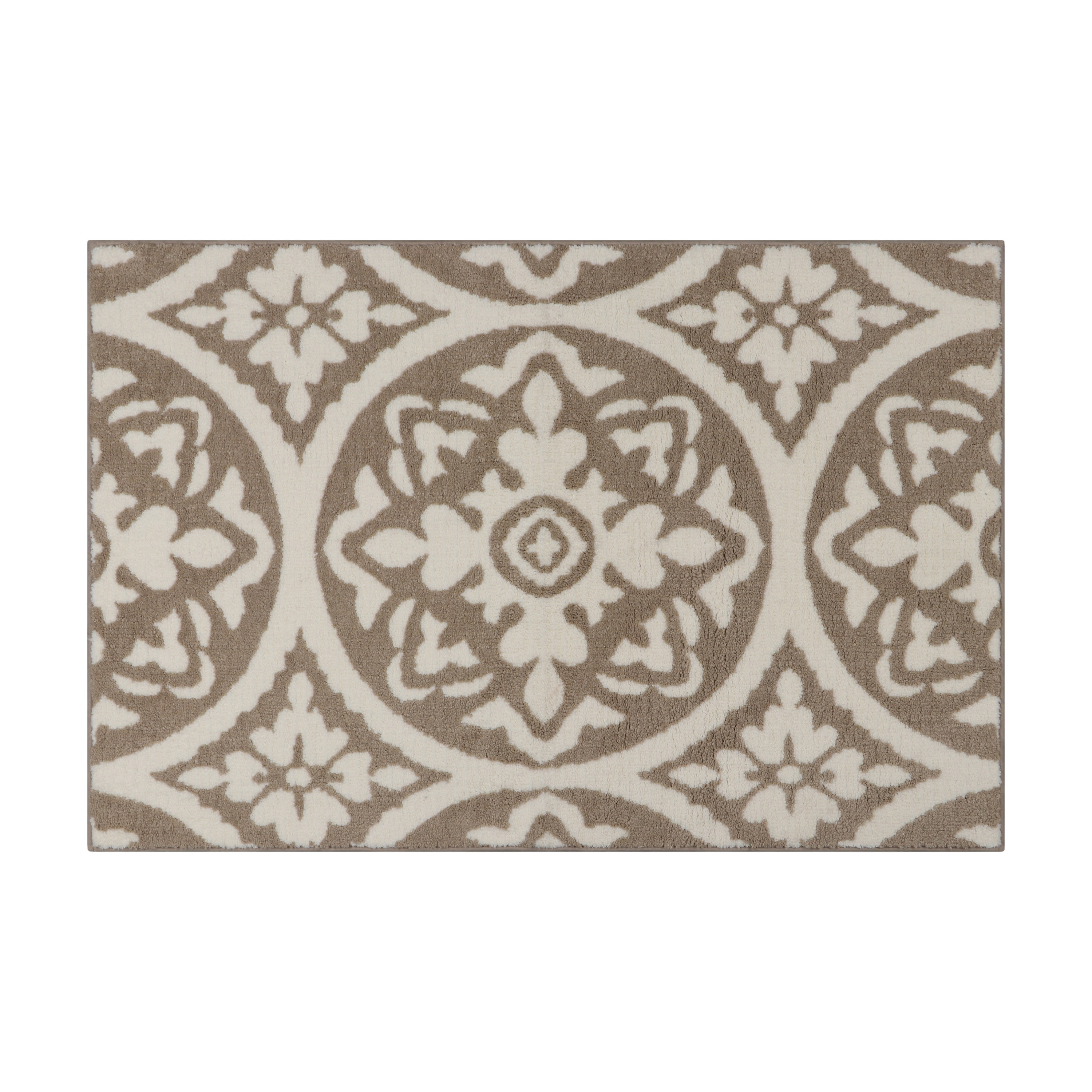 Mainstays Tan Medallion Plush Indoor Accent Rug, 30" x 45" - Walmart.com