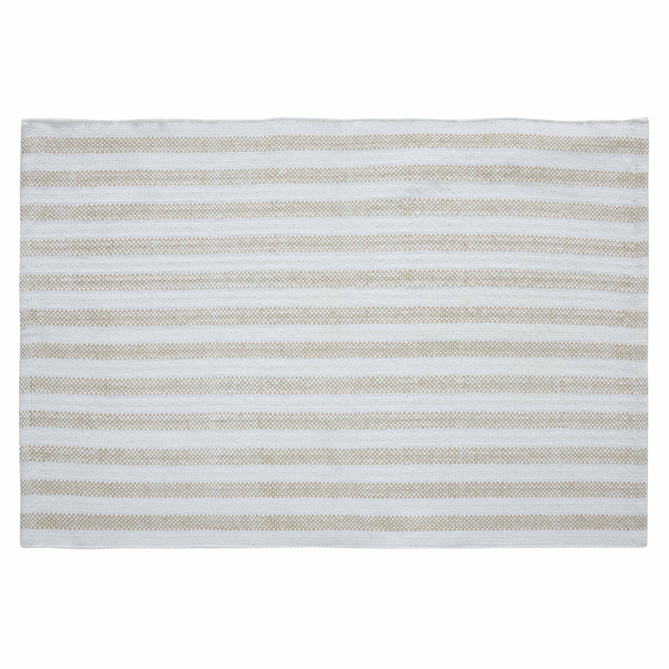 Mainstays Tan/White Stripe Layering Indoor/Outdoor Area Rug, 24" x 36 ...