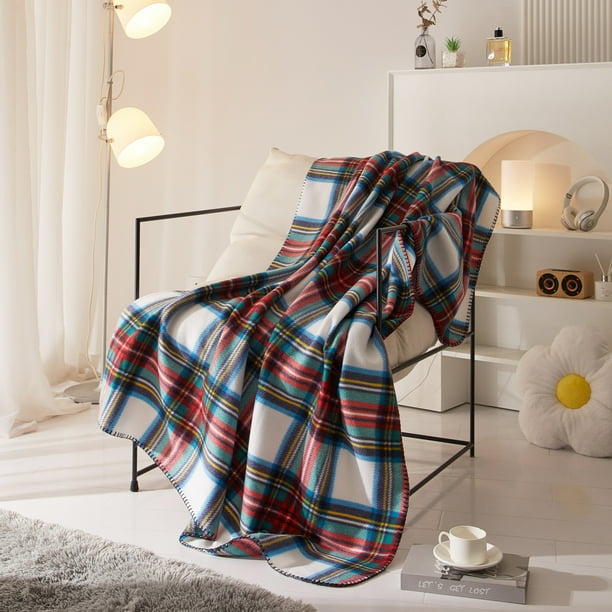 Mainstays Tartan Plaid Fleece Throw Blanket 50" x 60" - Walmart ...